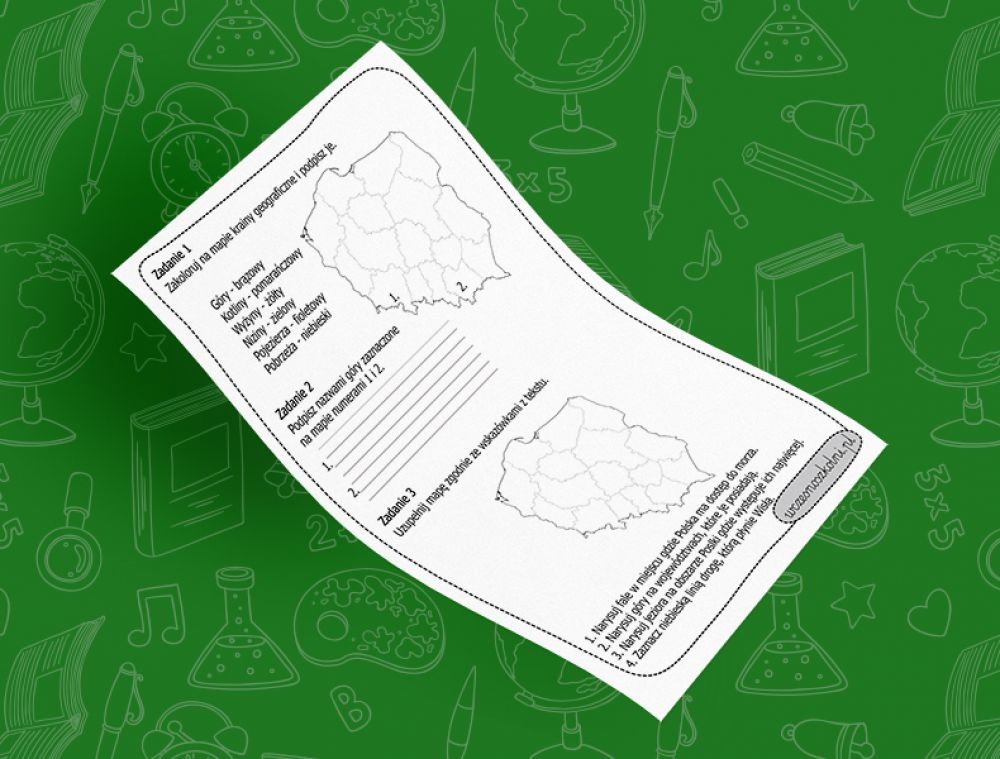 Uczymy się krain geograficznych Polski na mapie